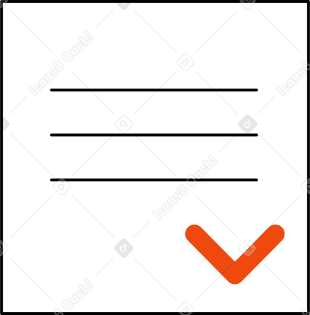 Sign up form with check mark Illustration in PNG, SVG