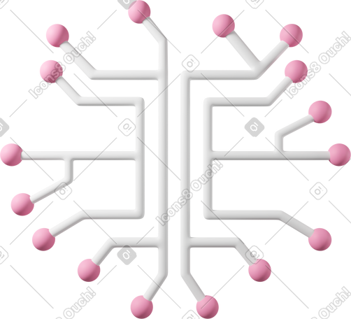 3D Neural network PNG, SVG