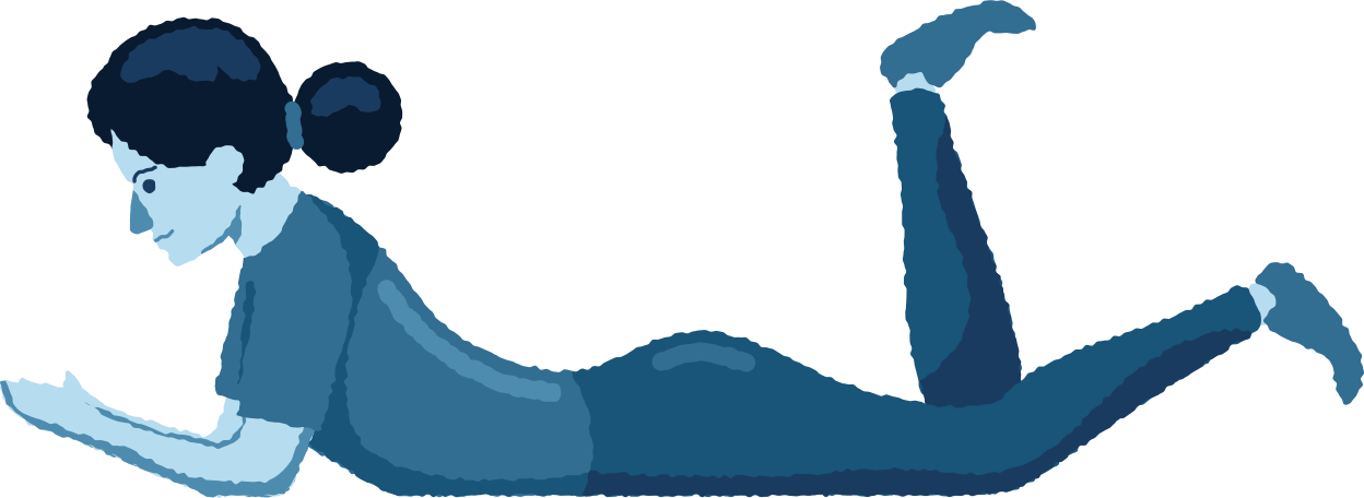 Girl lying Illustration in PNG, SVG