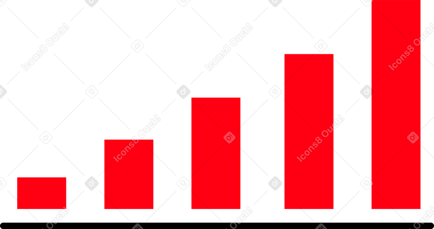 Rising graph chart Illustration in PNG, SVG