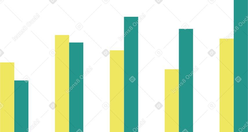 Bar graph Illustration in PNG, SVG