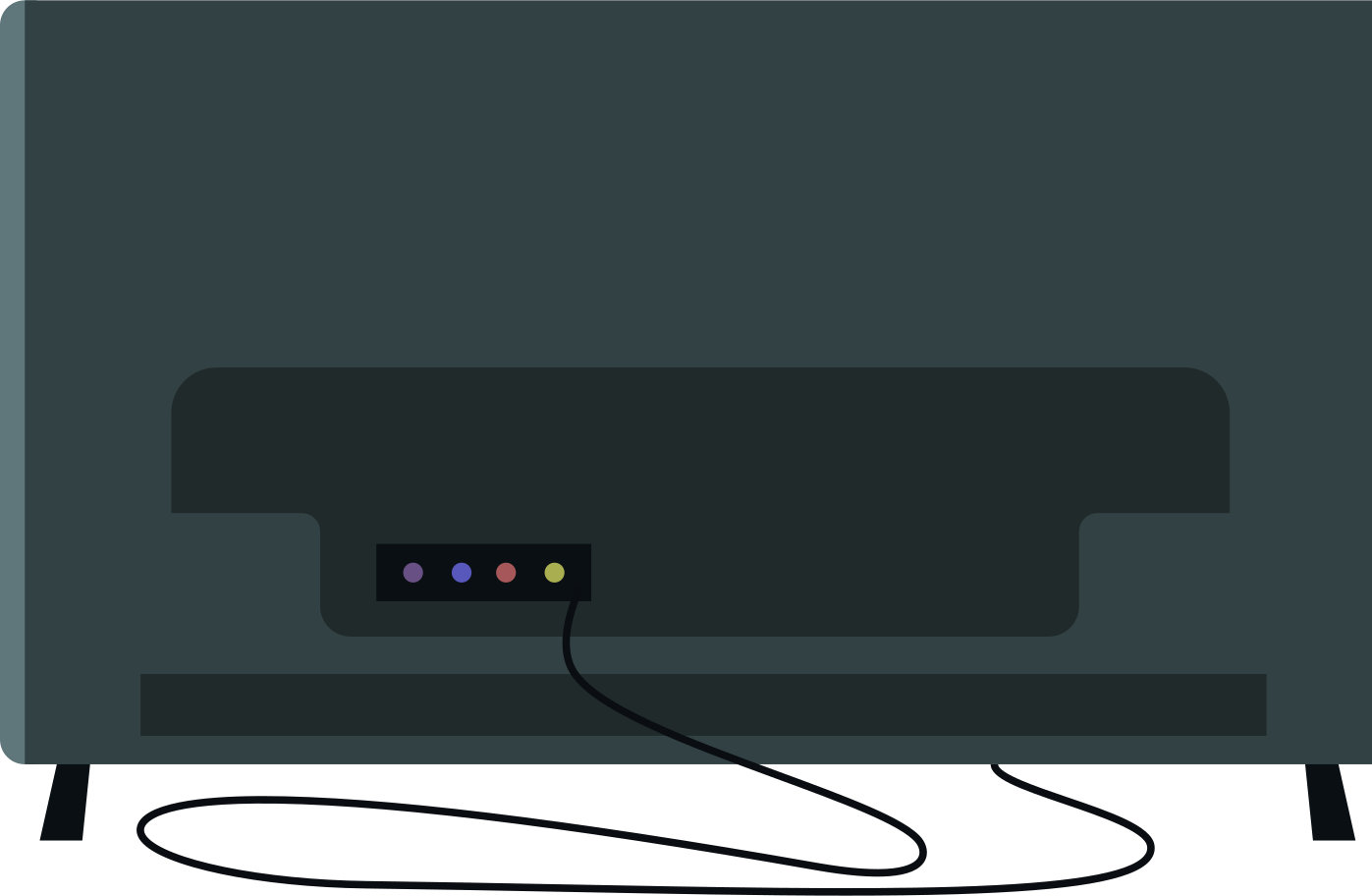 Back view tv Illustration in PNG, SVG