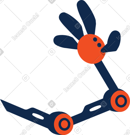 Robot arm animated illustration in GIF, Lottie (JSON), AE