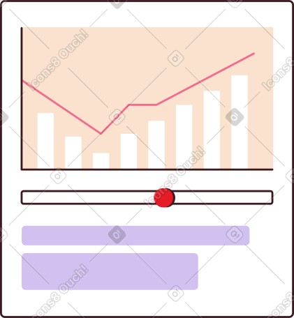 Information board with chart PNG, SVG