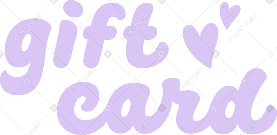 Lettering gift card Illustration in PNG, SVG