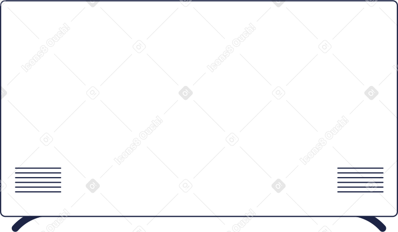 Tv set back view Illustration in PNG, SVG