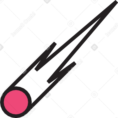 Comet Illustration in PNG, SVG