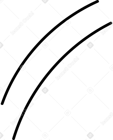 Two black lines Illustration in PNG, SVG