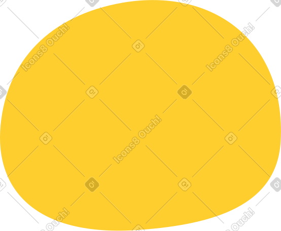 Yellow blob shape background PNG, SVG
