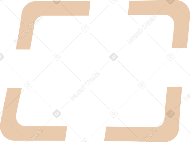 Beige rectangular frame Illustration in PNG, SVG