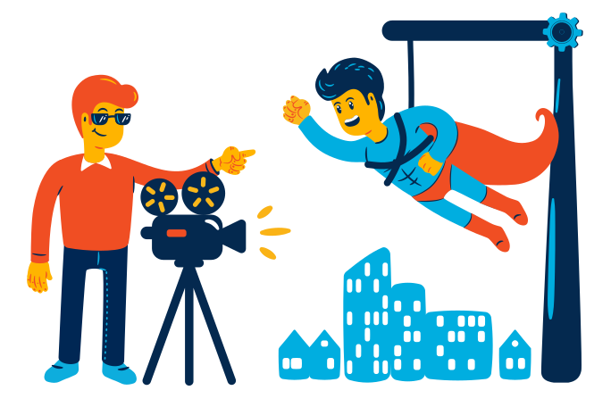 Film shooting Illustration in PNG, SVG