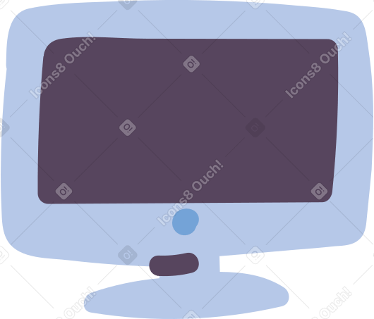 Monitor Illustration in PNG, SVG