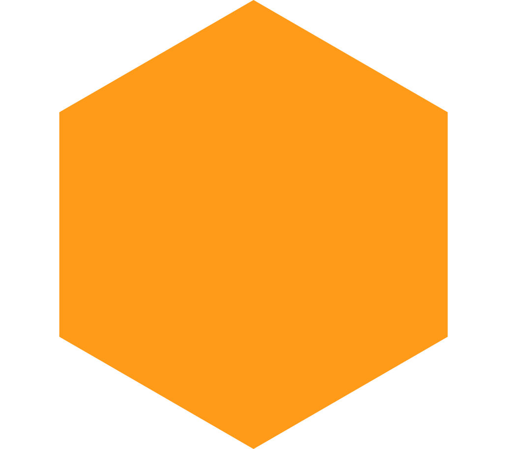 Hexagon yellow Illustration in PNG, SVG