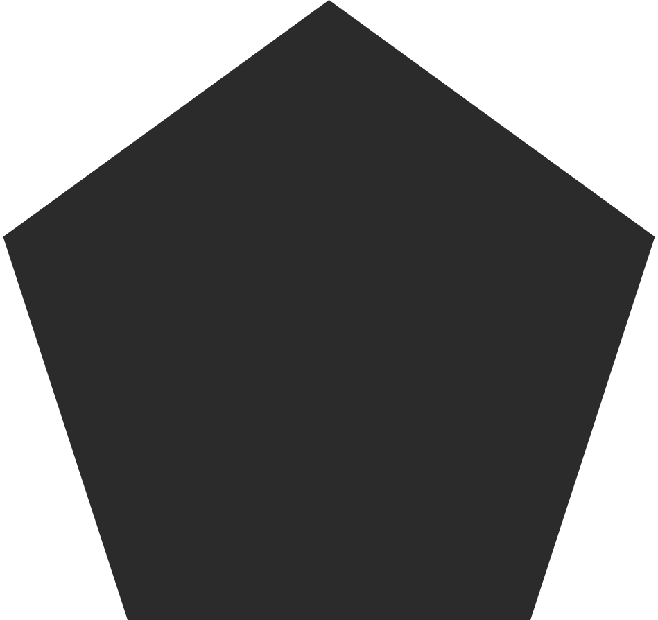 Black pentagon Illustration in PNG, SVG