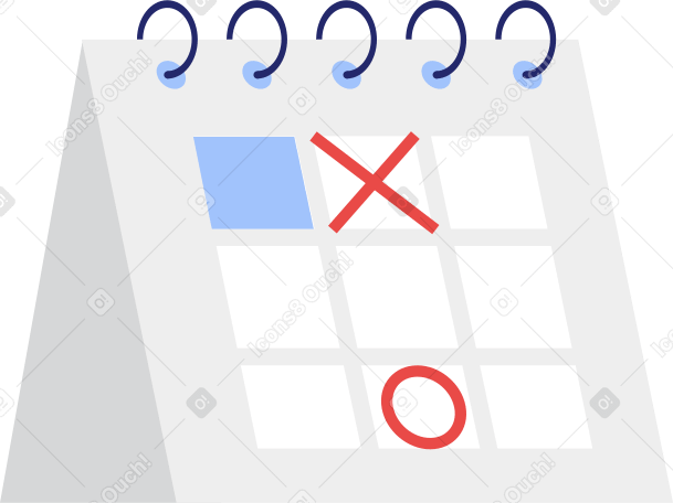 Calendar with marks Illustration in PNG, SVG