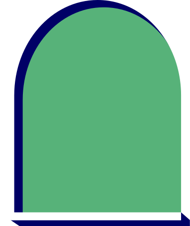 Green arch window Illustration in PNG, SVG