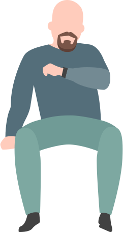 Waiting man Illustration in PNG, SVG