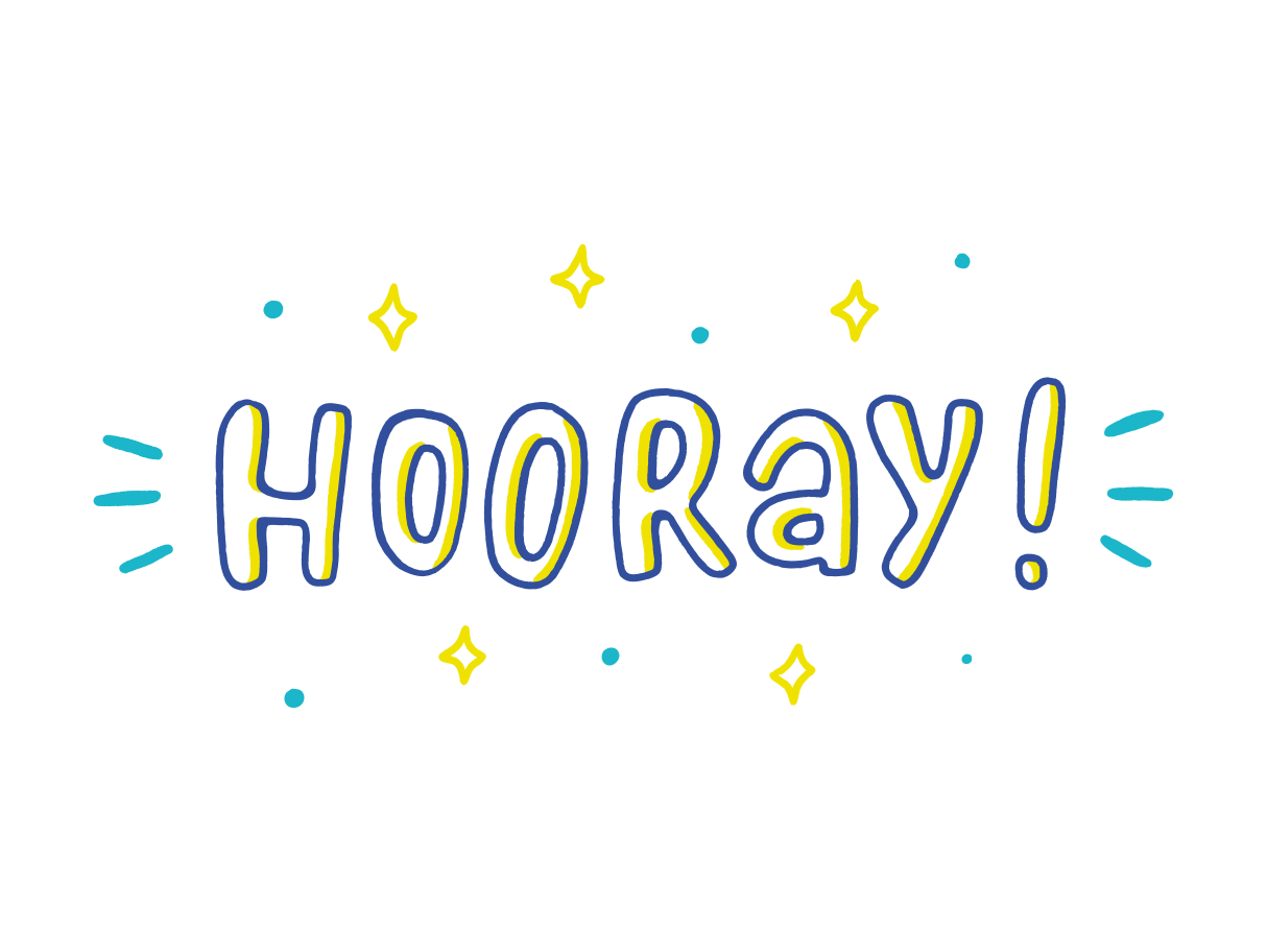 Hooray stars Illustration in PNG, SVG