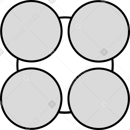 Circles on the diagram Illustration in PNG, SVG