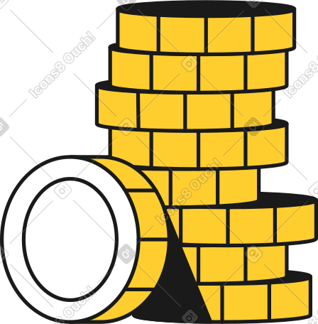 Stack of coins PNG, SVG
