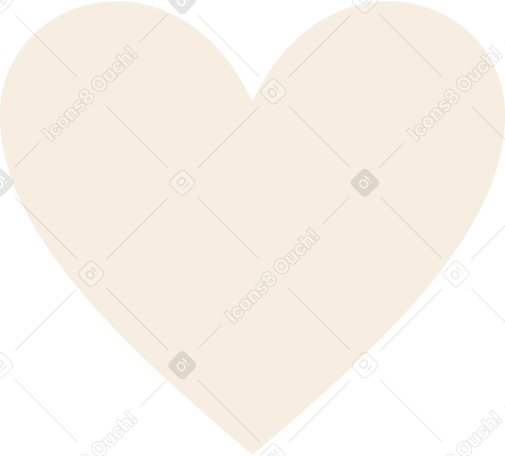 PNG 및 SVG의 Beige heart 일러스트