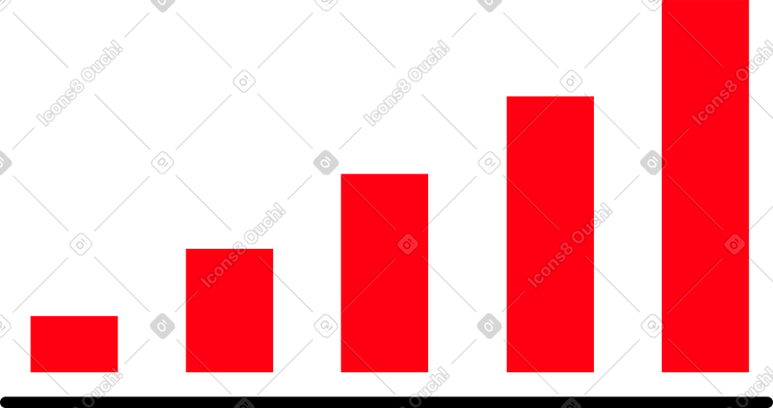 Rising graph chart PNG, SVG