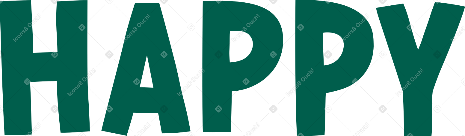 Happy text PNG, SVG