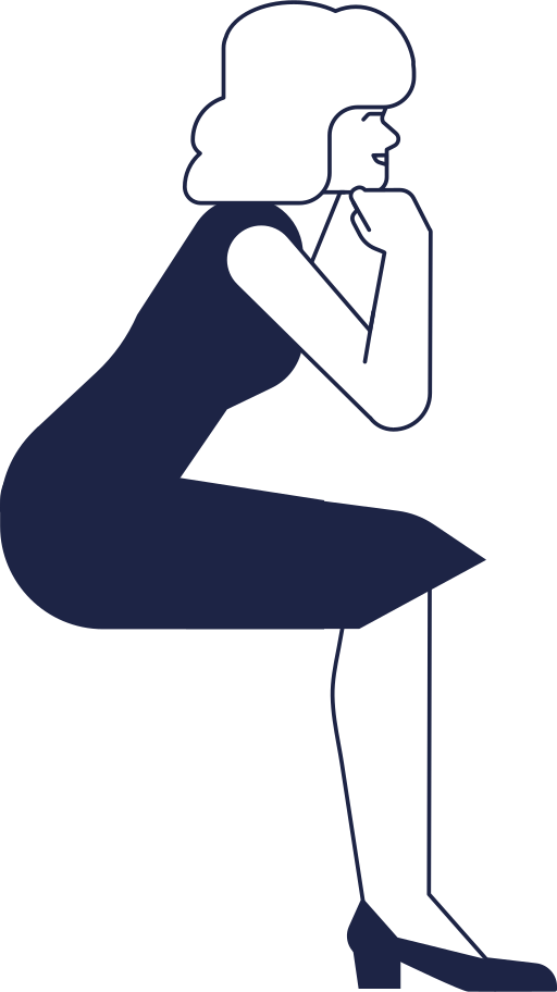 Woman sitting Illustration in PNG, SVG
