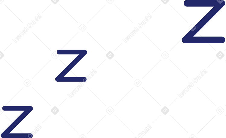 Sleeping lettering Illustration in PNG, SVG