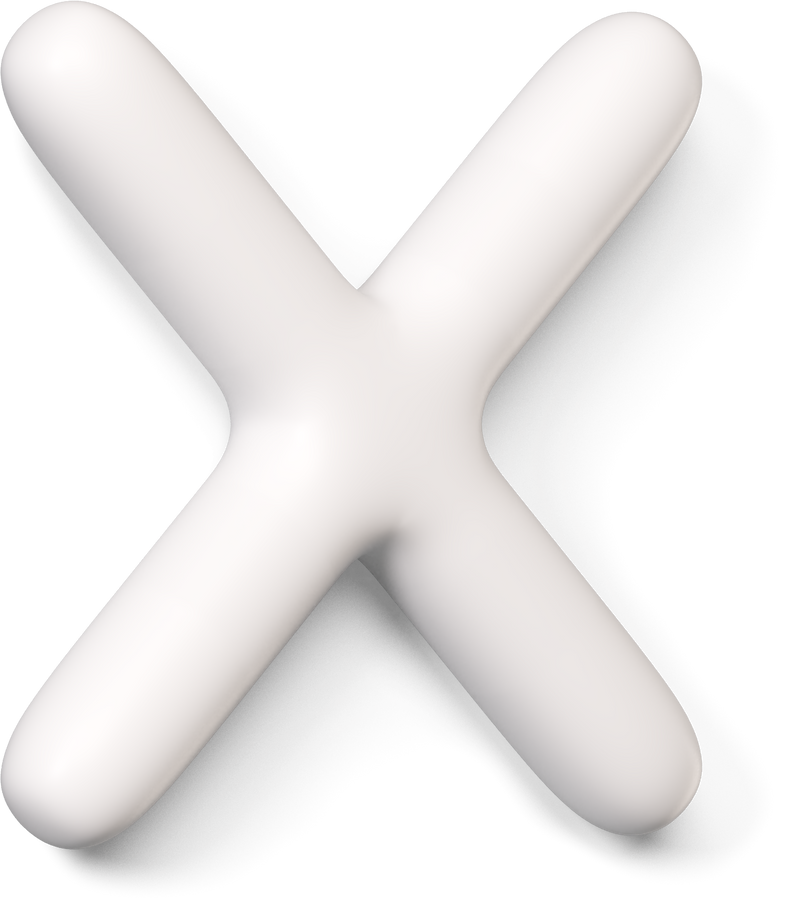 White cancel icon turned to the right Illustration in PNG, SVG