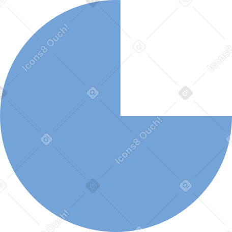 Blue pie chart Illustration in PNG, SVG
