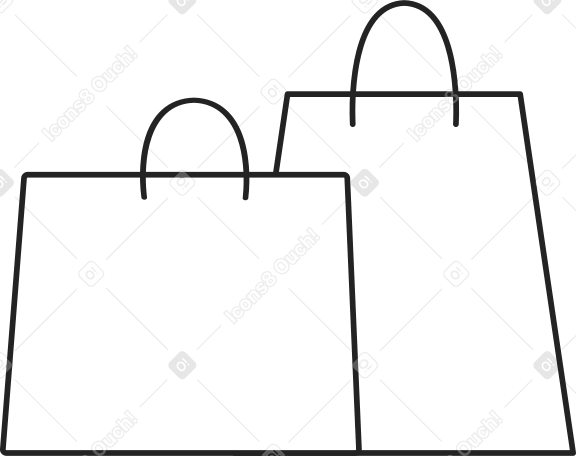 Two bags Illustration in PNG, SVG