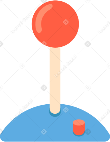Gaming control lever Illustration in PNG, SVG