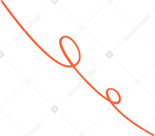 Curly line red Illustration in PNG, SVG