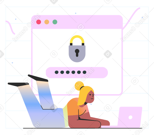 Strong password Illustration in PNG, SVG