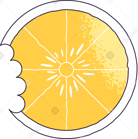 Bitten lemon Illustration in PNG, SVG