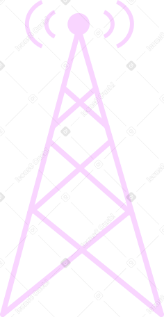 Pink cell tower Illustration in PNG, SVG