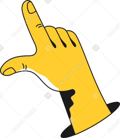 Hand pointing finger Illustration in PNG, SVG