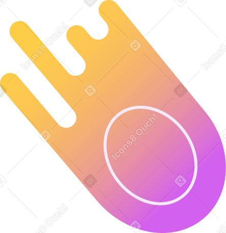 Comet Illustration in PNG, SVG