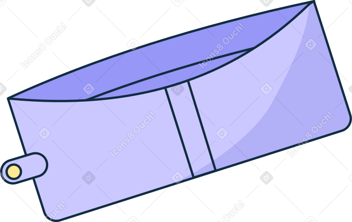 Empty open wallet Illustration in PNG, SVG
