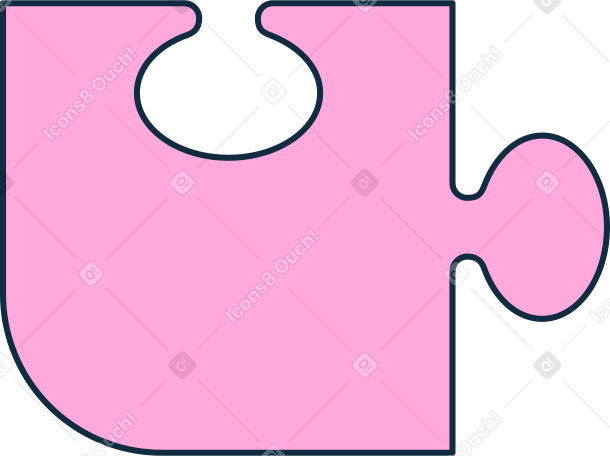 Pink puzzle piece Illustration in PNG, SVG