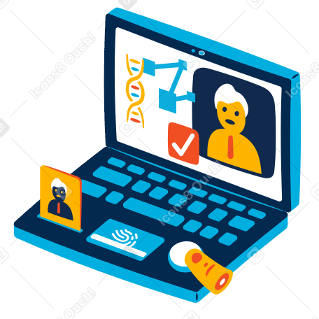 Successful authentication Illustration in PNG, SVG