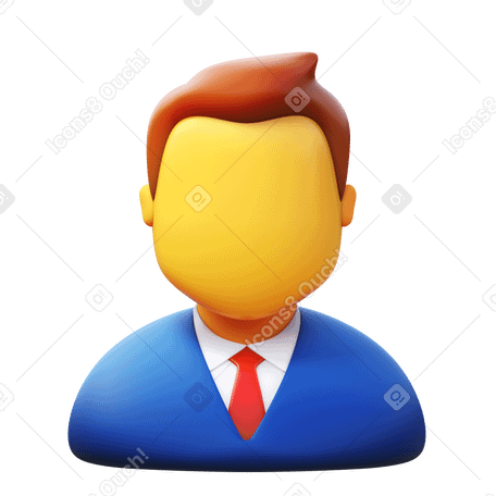3D administrator Illustration in PNG, SVG