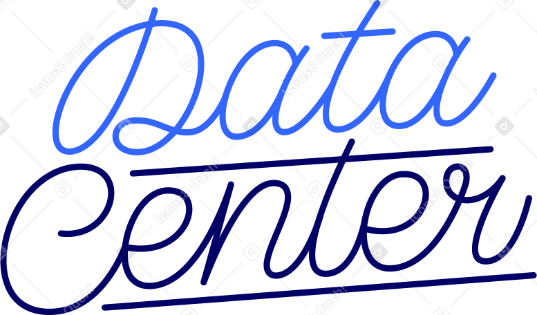 Lettering data center Illustration in PNG, SVG