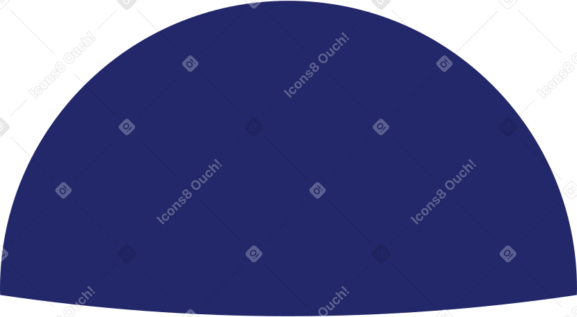 Semicircle dark blue Illustration in PNG, SVG