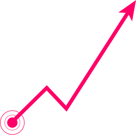 Pink up arrow Illustration in PNG, SVG