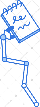 Robot hand with notepad PNG, SVG