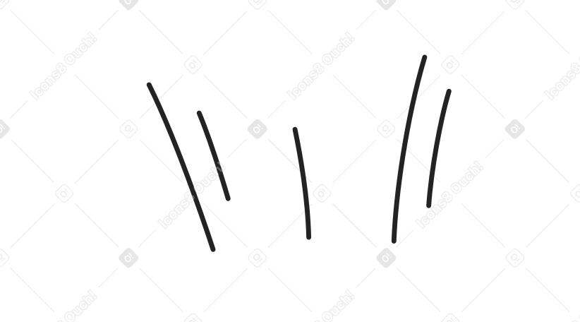Five black lines Illustration in PNG, SVG