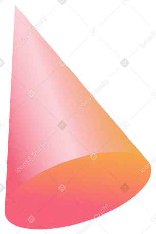 Red cone shape Illustration in PNG, SVG