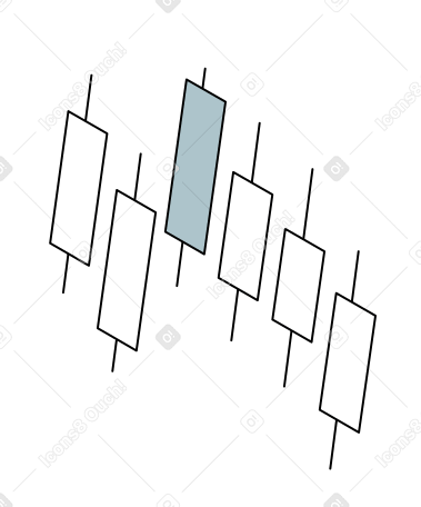 Japanese candlestick chart Illustration in PNG, SVG